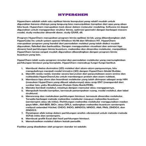 Hyperchem | PDF
