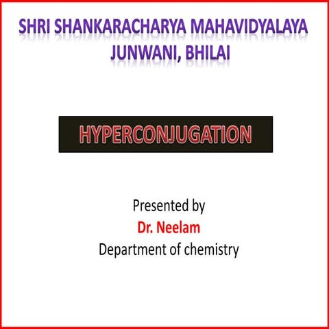 Resonance, inductive effect and hyperconjugation | PPTX