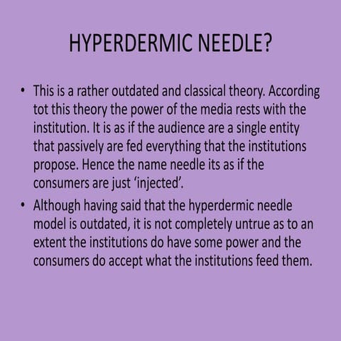 Hyperdermic needle | PPTX
