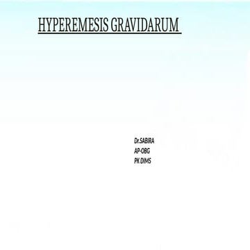 Hyperemesis+Gravidarum obstetrics and gynecology | PPTX
