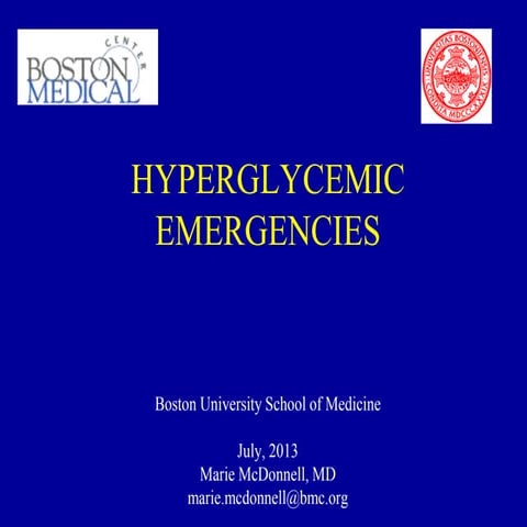Cetoacidosis diabetica e hiperglucemia hiperosmolar | PDF