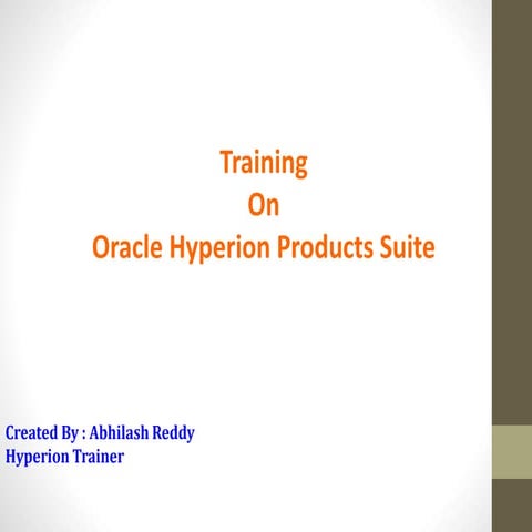 Hyperion essbase | PPTX