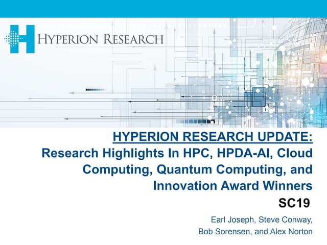 Hyperion Research Hpc Market Briefing Breakfast At Sc19 Ppt