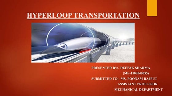 Hyperloop ppt | PPT