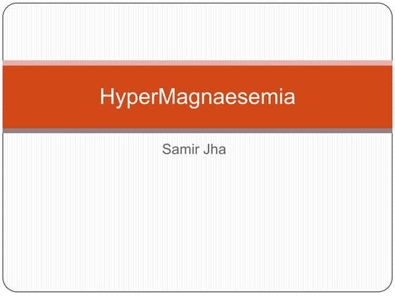 Hyponatremia | PPTX | Blood Disorders | Diseases and Conditions