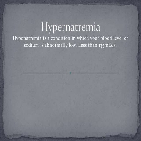 Hypernatremia | PPT