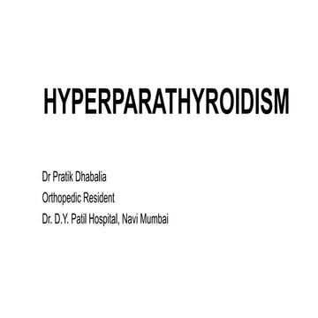Hyperparathyroidism | PPTX