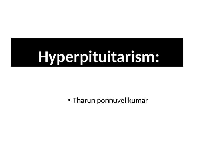 Pituitary Adenoma | PPTX