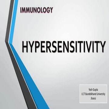 Hypersensitivity immunology | PPTX