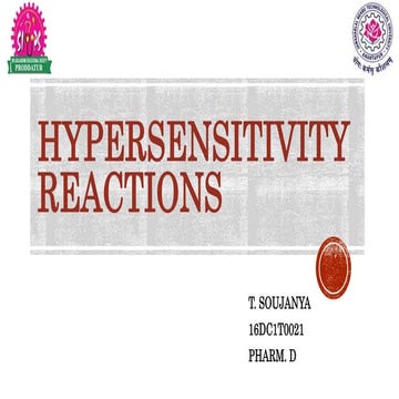 Hypersensitivity reactions | PPTX