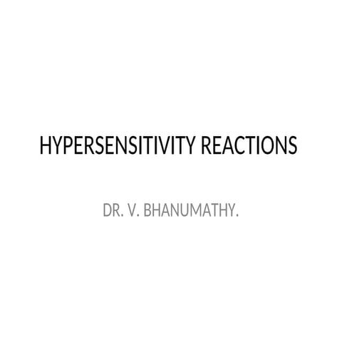 HYPER SENSITIVITY REACTIONS.pptndnnnlhvvsldndk | PPT