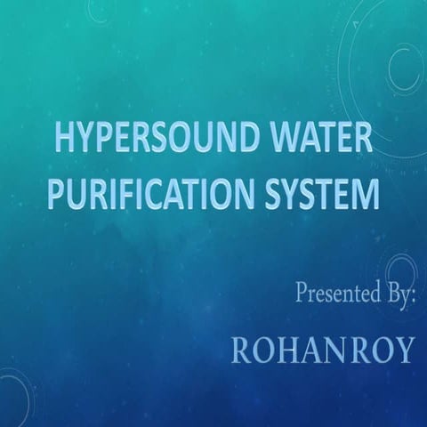 Hyper Sound Water Treatment | PPT