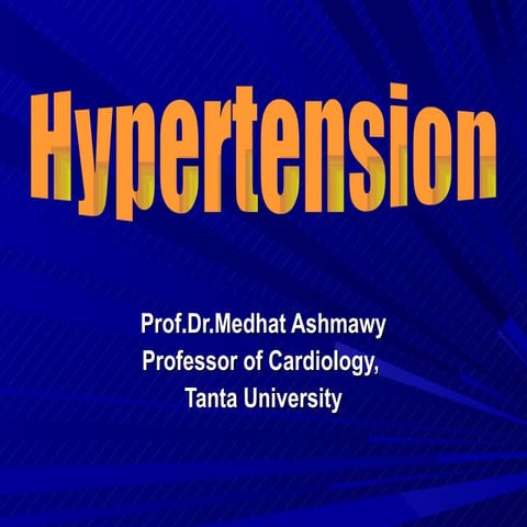 Hypertension | PPT | Heart and Cardiovascular Diseases | Diseases and ...