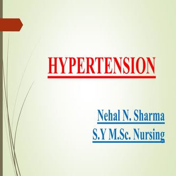 Hypertension slideshare | PPTX