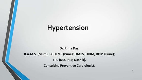 HYPERTENSION - SLIDE SHARE PRESENTATION. | PPT