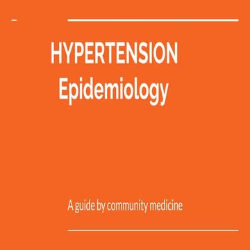 HYPERTENSION - epidemiology community medicine MBBS PPT PRESENTATION | PDF