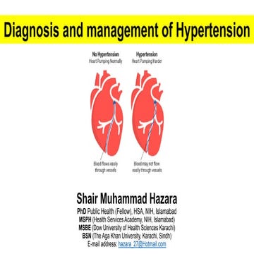 hypertension and pathophysiology and nursing interventions | PPT