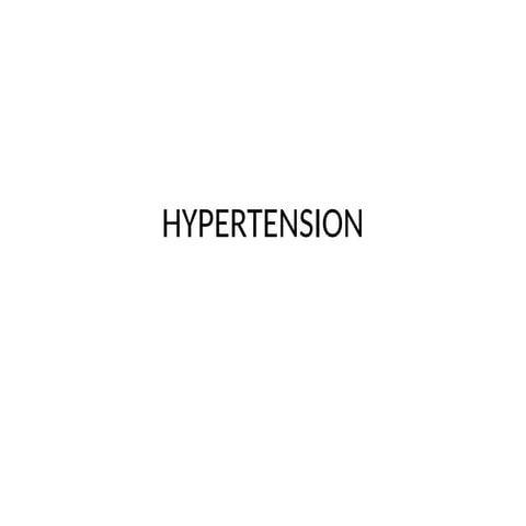 Hypertension: Signs & Symptoms ,Causes, Complications | PPTX