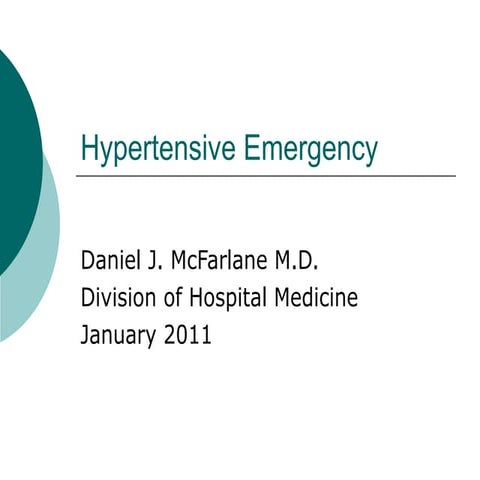 Hypertensive emergency | PPT