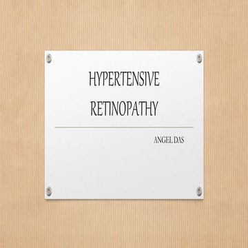 Hypertensive retinopathy | PPTX
