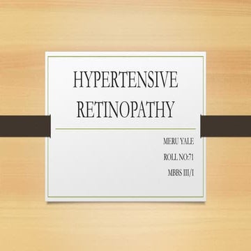 Hypertensive retinopathy | PPT