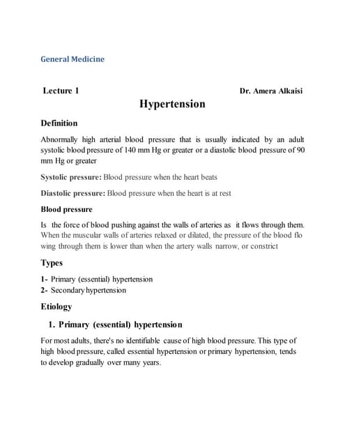 High Blood Pressure Project | PPT | Heart and Cardiovascular Diseases ...