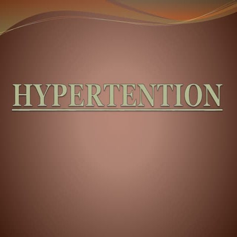 Hypertention ppt | PPTX