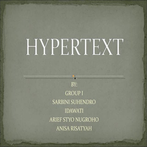Hypertext | PPT