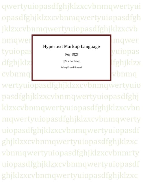 Basics of HTML 5 for Beginners