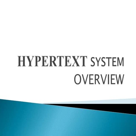 Hypertext system | PPTX