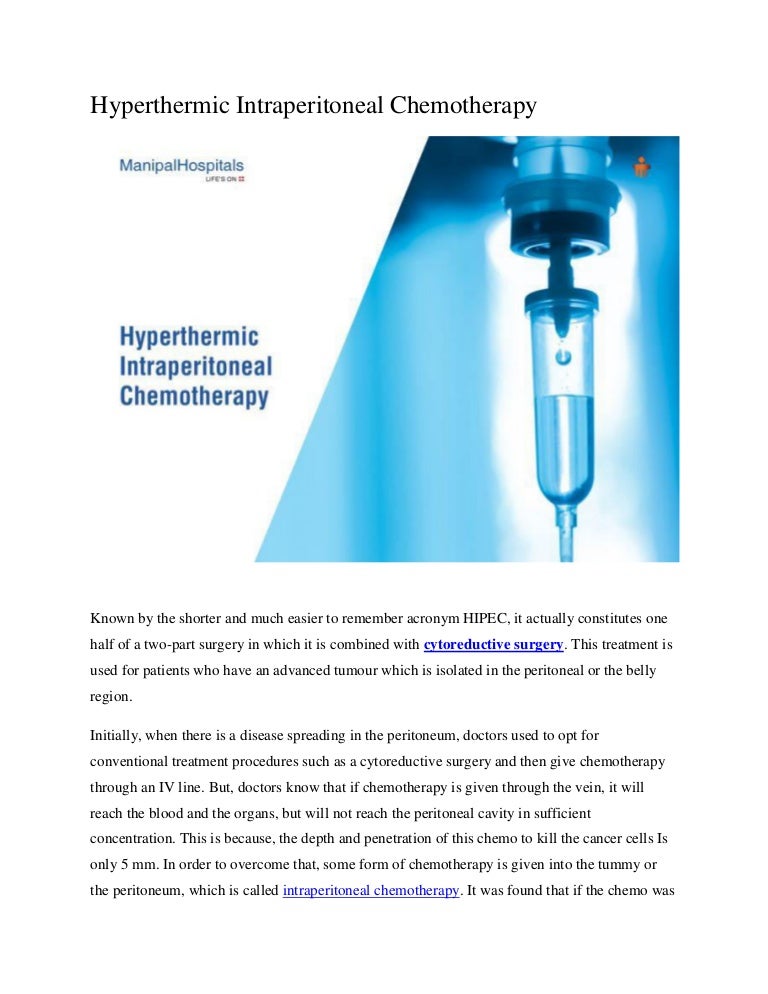 Hyperthermic Intraperitoneal Chemoperfusion