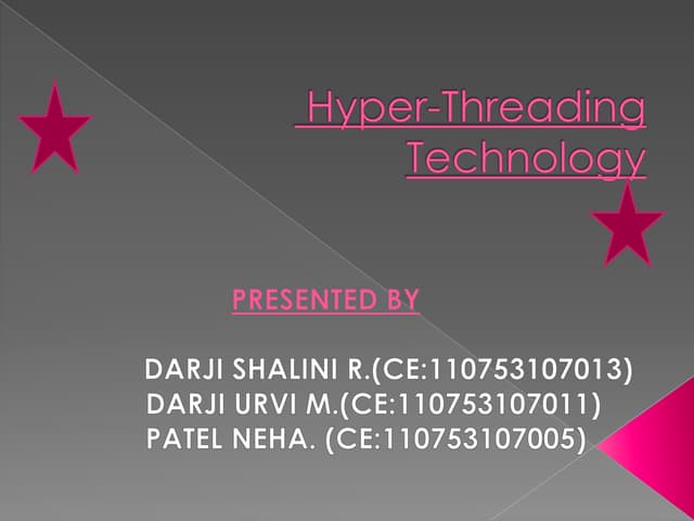 Intel® hyper threading technology