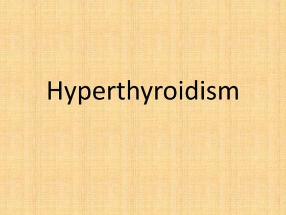 Hypo thyroidism | PPT