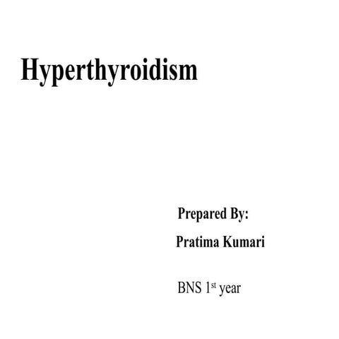 Hyperthyroidism.pptx For Nurses BNS first year | PPTX