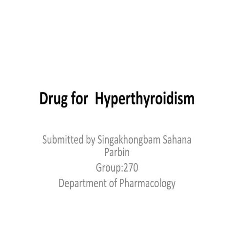 Hyperthyroidism Ppt Pptx