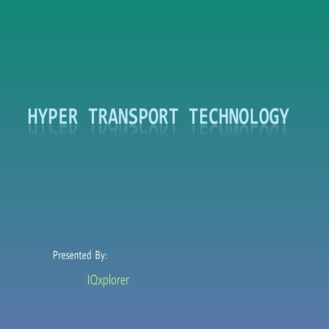 Hyper Transport Technology | PPT