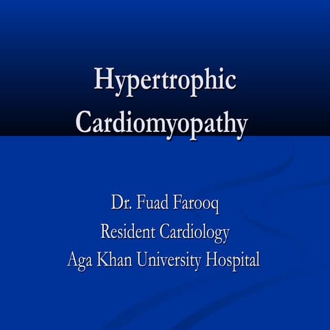 Hypertrophic cardiomyopathy | PPT