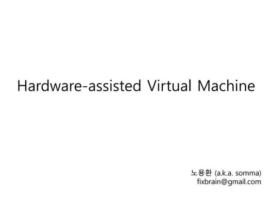 Nested virtualization & PCI pass-through | PPT Nested virtualization & PCI pass-through | PPT