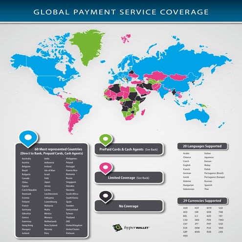 Hyper wallet global services map june 2013 | PDF