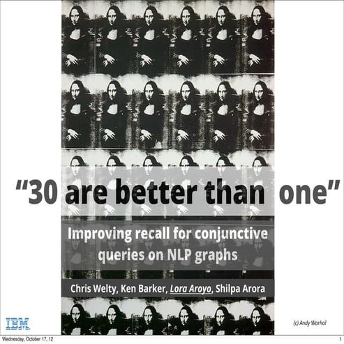 Improving Recall For Conjunctive Queries On Nlp Graphs Ppt 