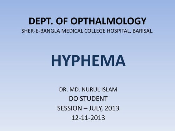 hypopyon vs ................hyphema.pptx