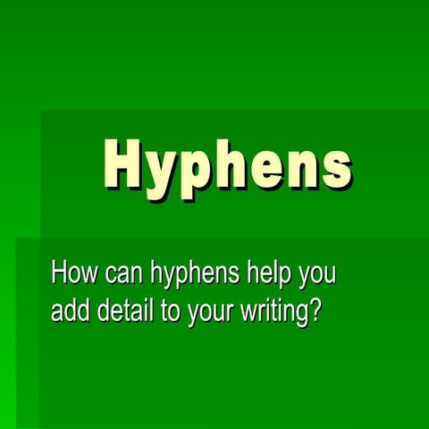 Hyphens | PPT