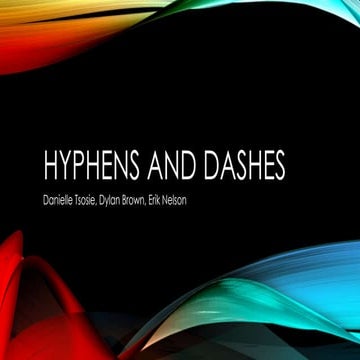 Hyphens and dashes | PPTX