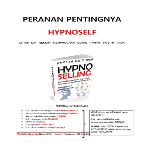 Belajar Hipnotis - Sendiri (Self Hypnosis) | PPTX