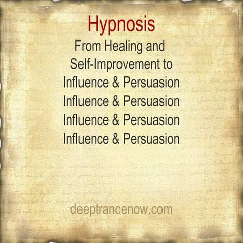 Hypnosis through time - from healing to influence and persuasion | PDF