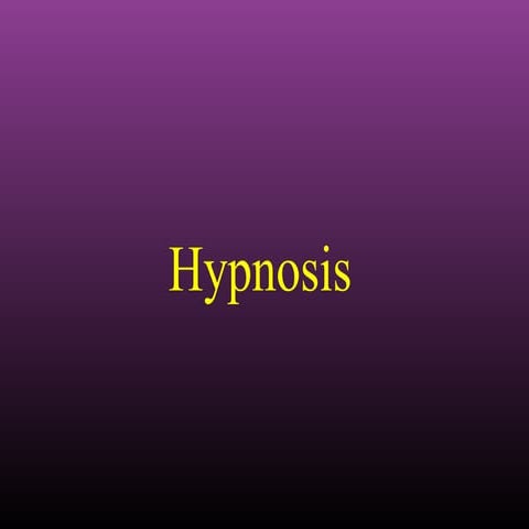 Hypnosis & meditation | PPT