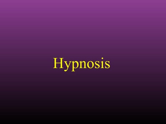 What Is Hypno-psychotherapy | PDF