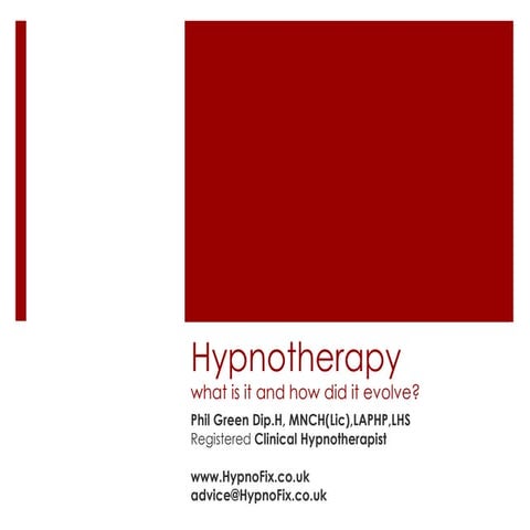 Hypnotherapy Explanation | PPT