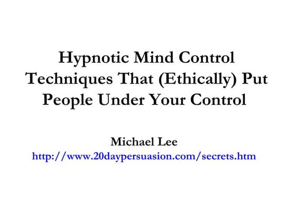 MIND CONTROL TRIGGERS | PDF