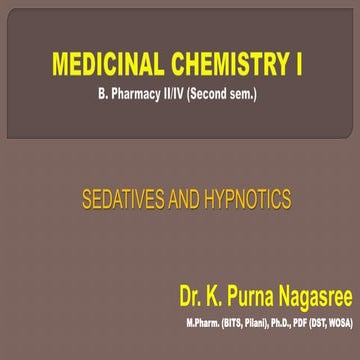 Hypnotics and sedatives slideshare | PPTX